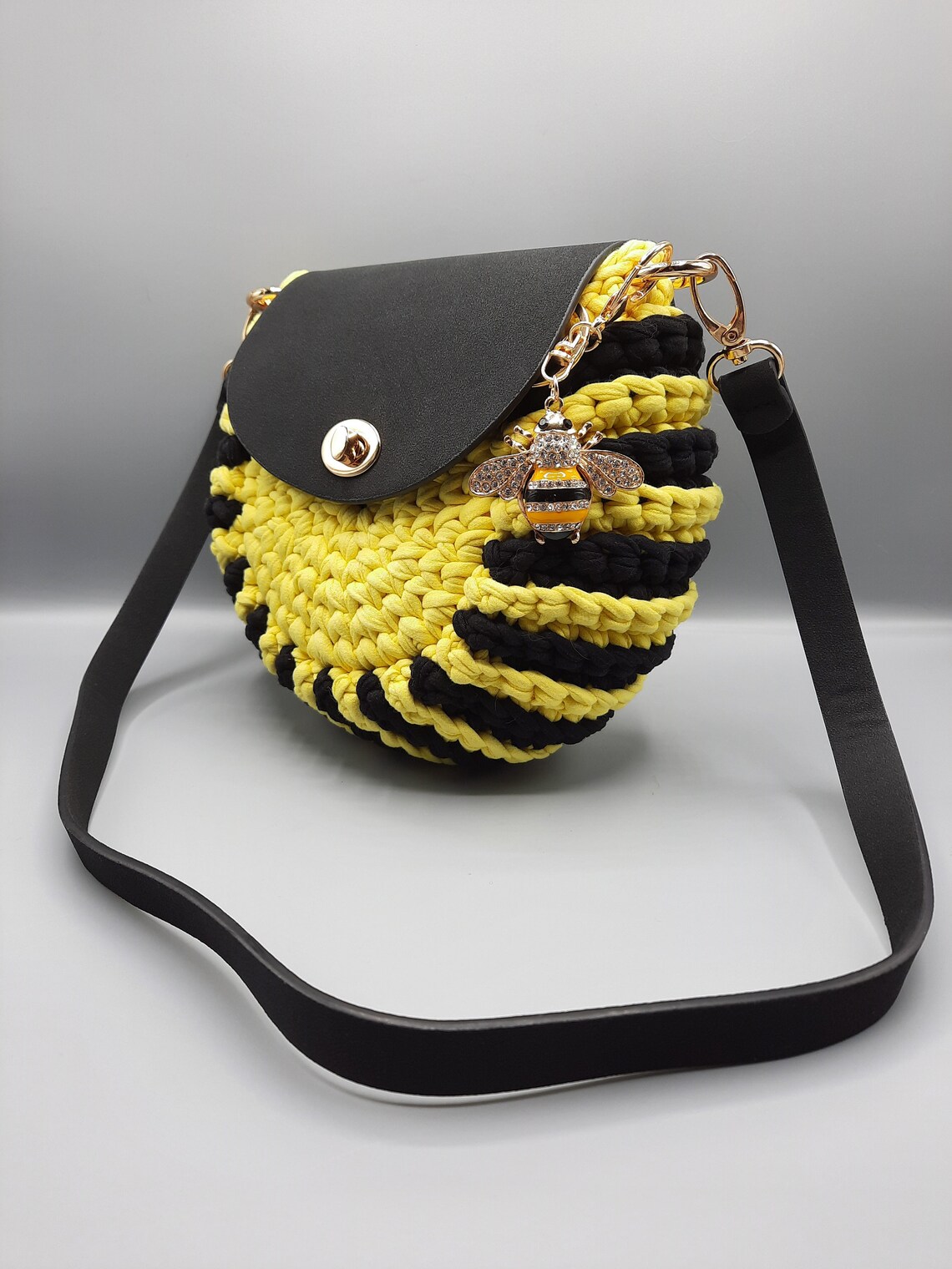 Handmade Crochet Bee Bag - Etsy