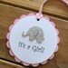 12 Elephant Tags Elephant Favor Tags Elephant Baby Shower - Etsy
