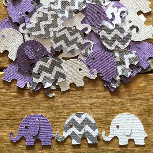 Purple and Gray Elephant Maternity Sash Elephant Baby Shower - Etsy
