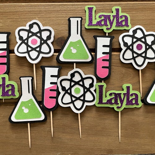 Custom Science Cupcake Toppers Science Party Science | Etsy