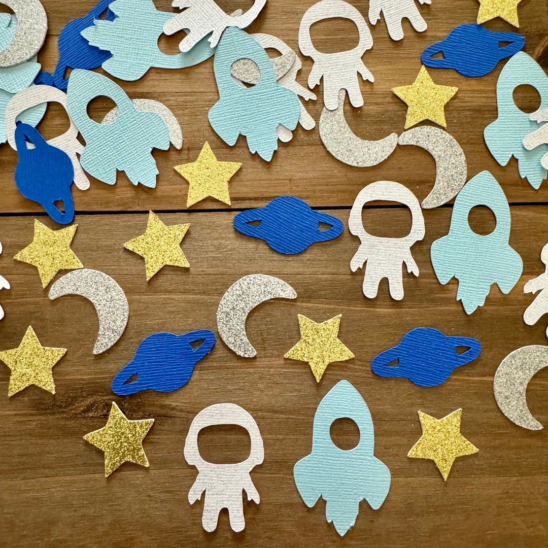 Space Confetti: Glitter Stars, Rockets, Astronauts - Baby Shower ...