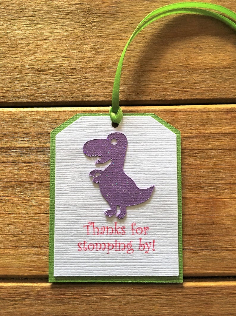 Dinosaur Tags Dinosaur Favor Tags Dinosaur Thank You Tag - Etsy