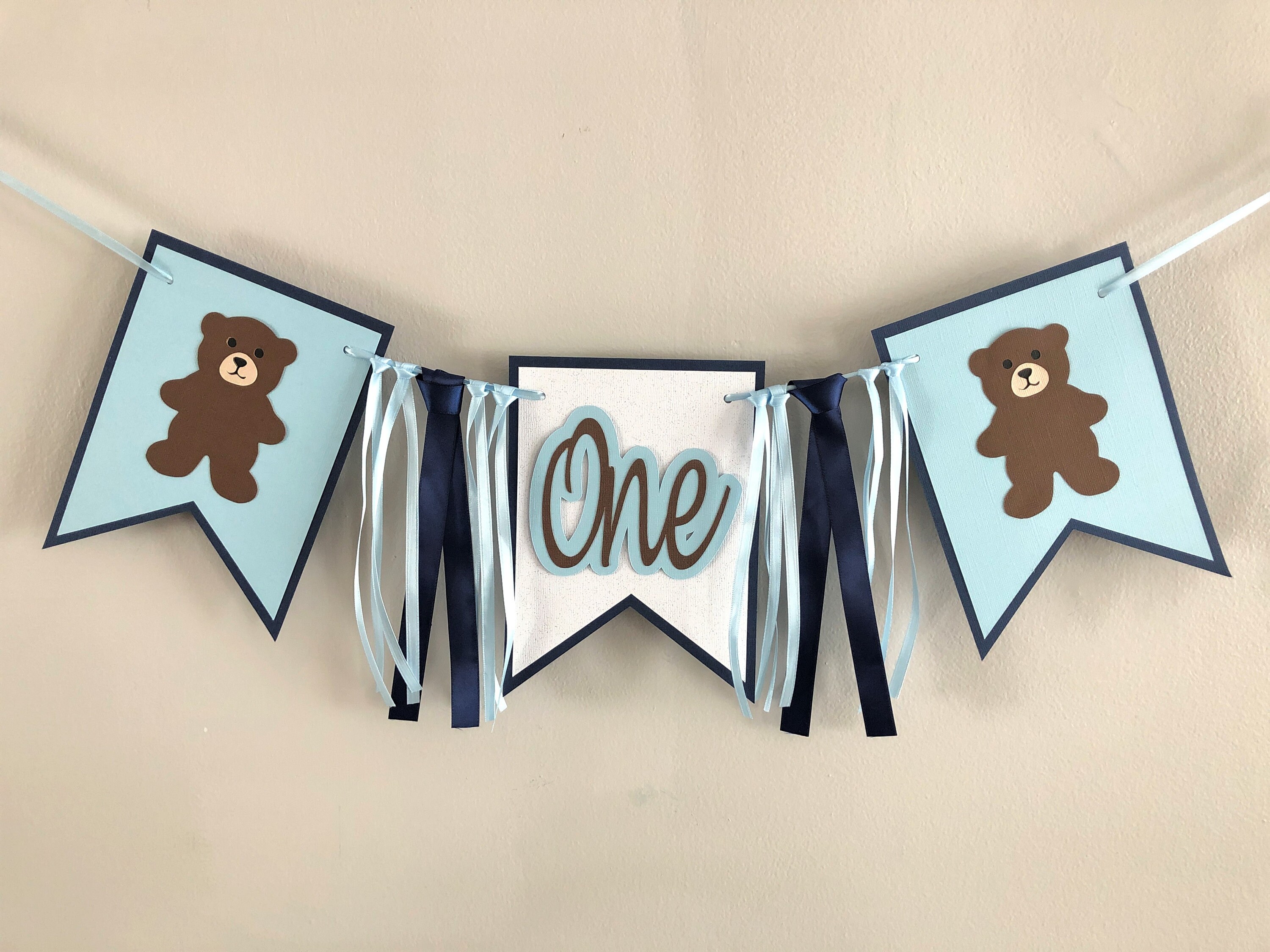 Teddy Bear Banner Bear Highchair Banner 1st Birthday Bear - Etsy