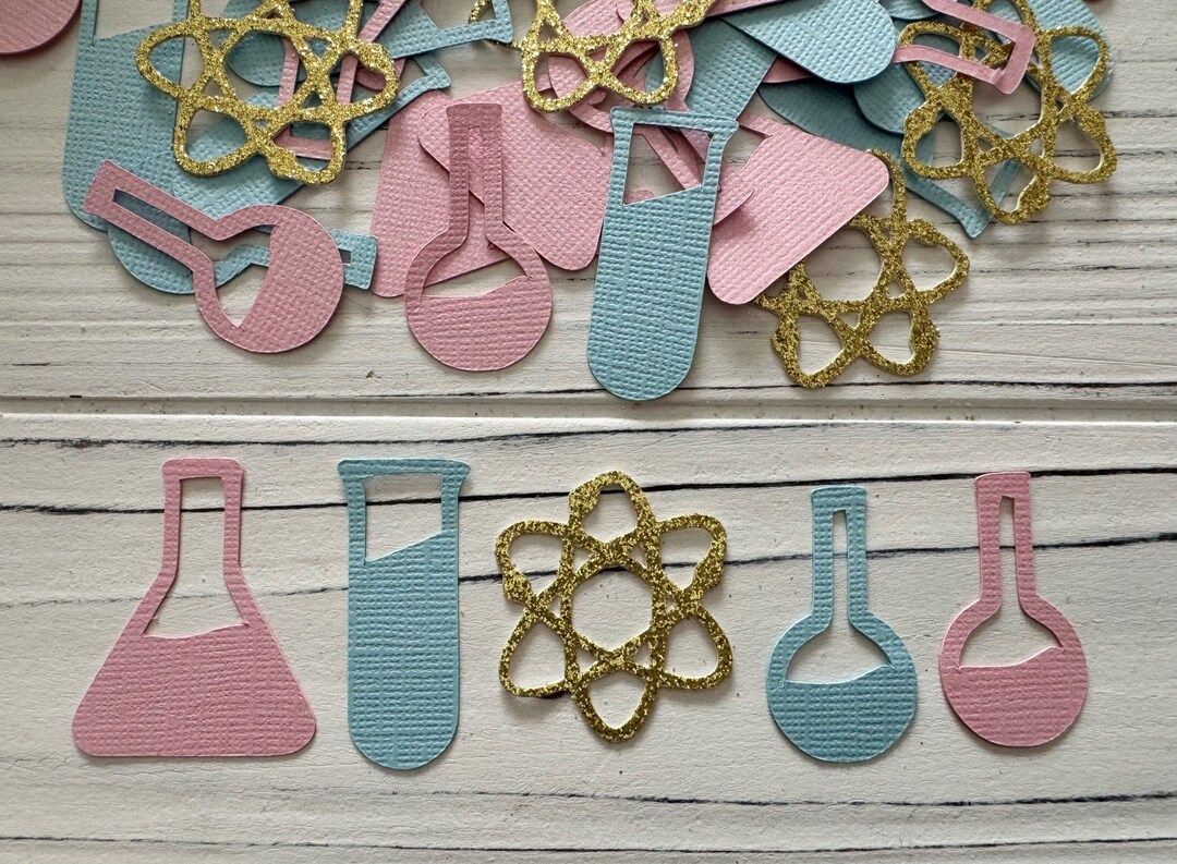 Science Confetti for Gender Reveal - Baby Shower - Perfect Chemistry ...