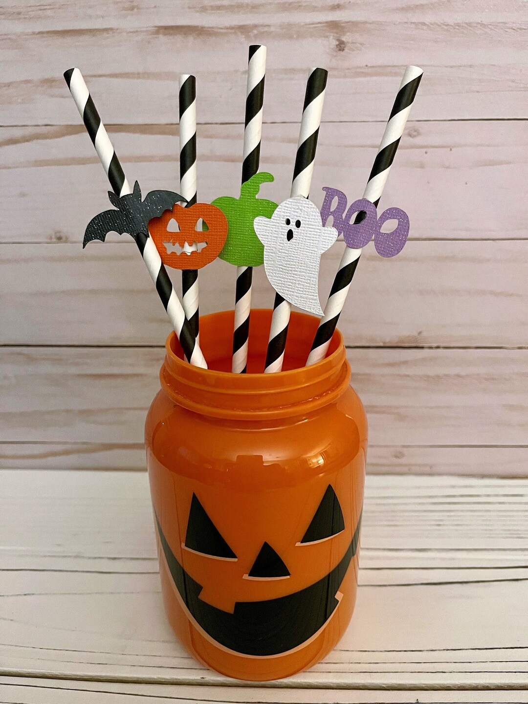 10 Halloween Straws, Bat Straws, Halloween Paper Straw, Ghost Straw ...
