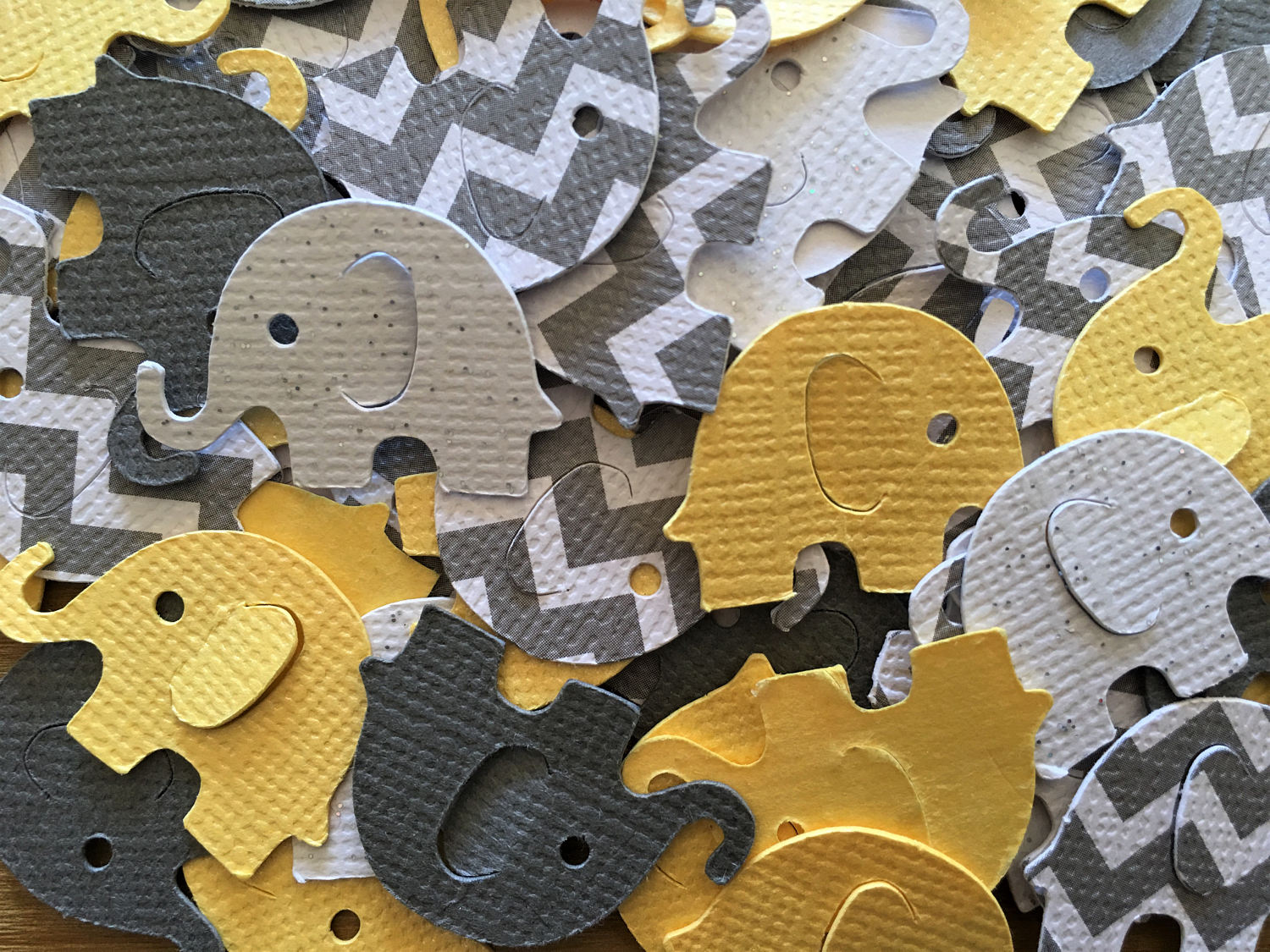 Elephant Confetti Elephant Die Cuts Elephant Baby Shower - Etsy