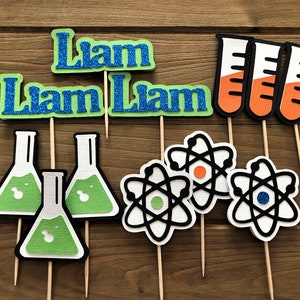 Custom Science Cupcake Toppers, Science Party, Science Birthday, Mad ...