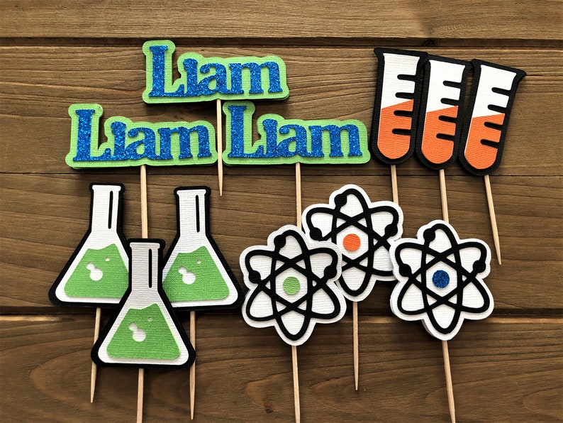 Custom Science Cupcake Toppers Science Party Science | Etsy