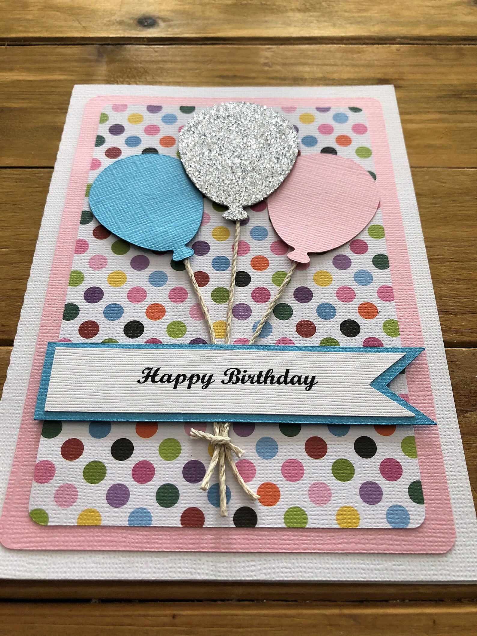 Handmade Balloon Birthday Card Balloon Card Birthday Card | Etsy