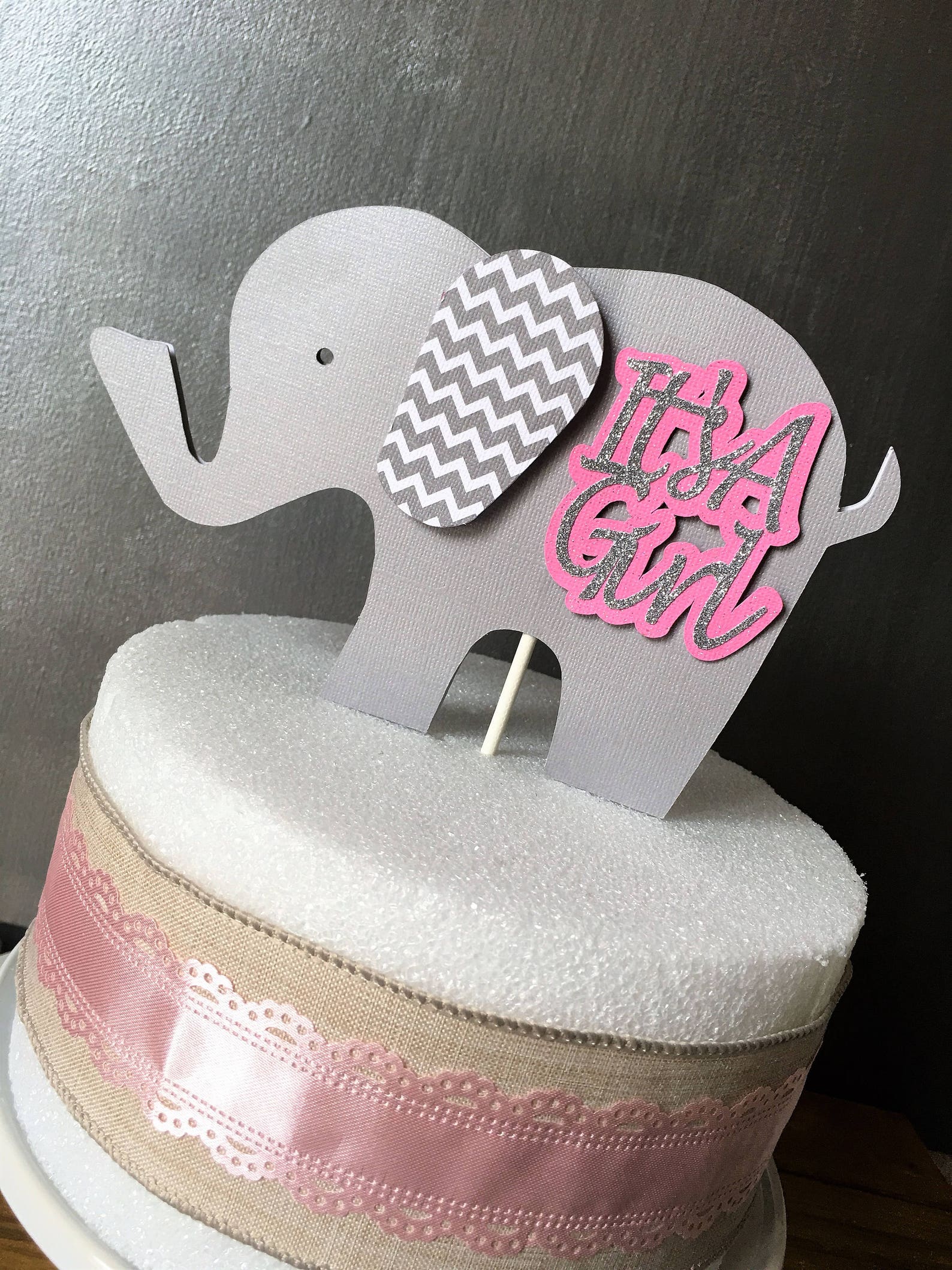 Elephant Cake Topper Elephant Centerpiece Elephant Baby | Etsy