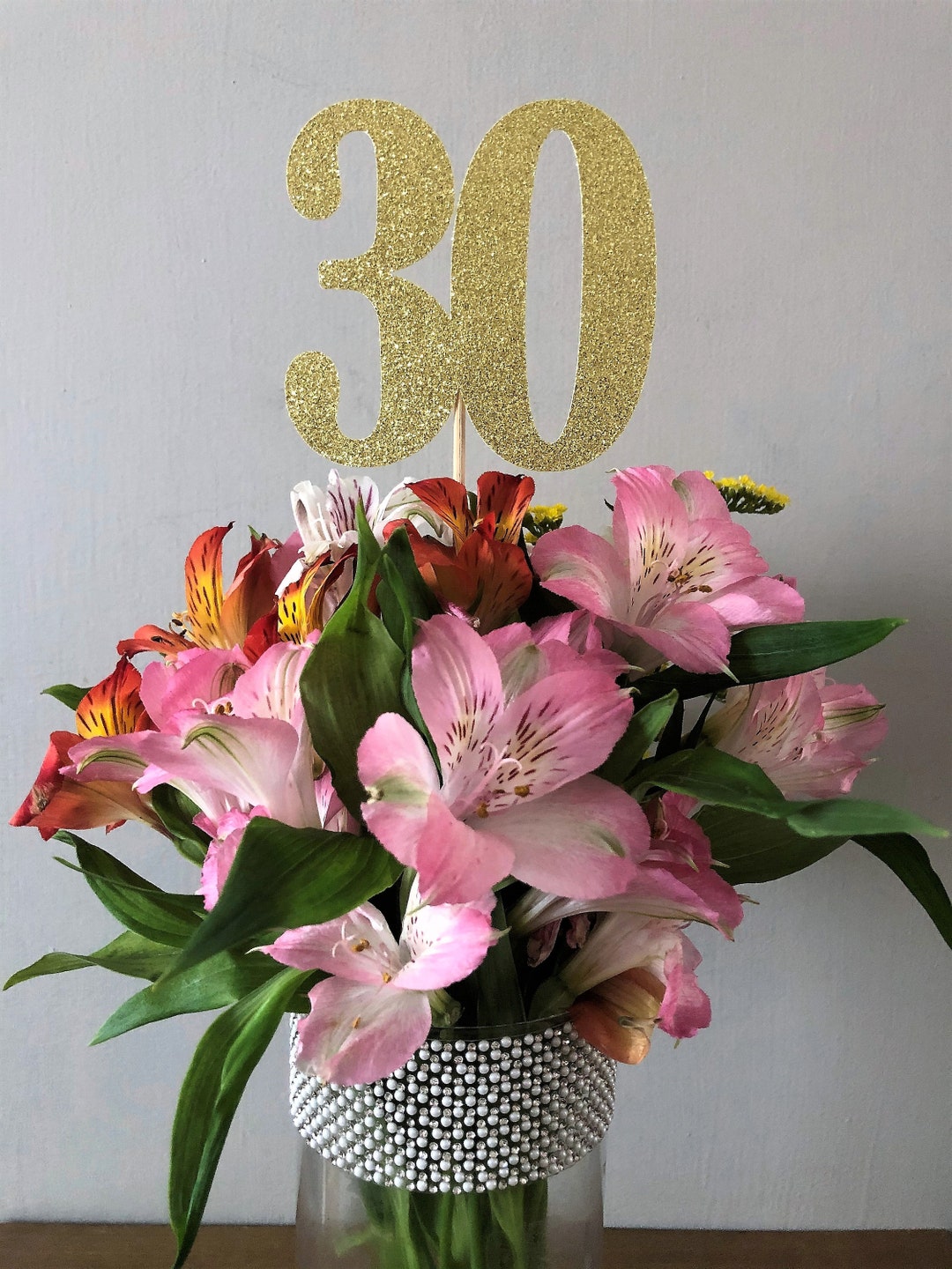 Number Centerpiece Stick for Birthday Party, Anniversary, Table Number ...
