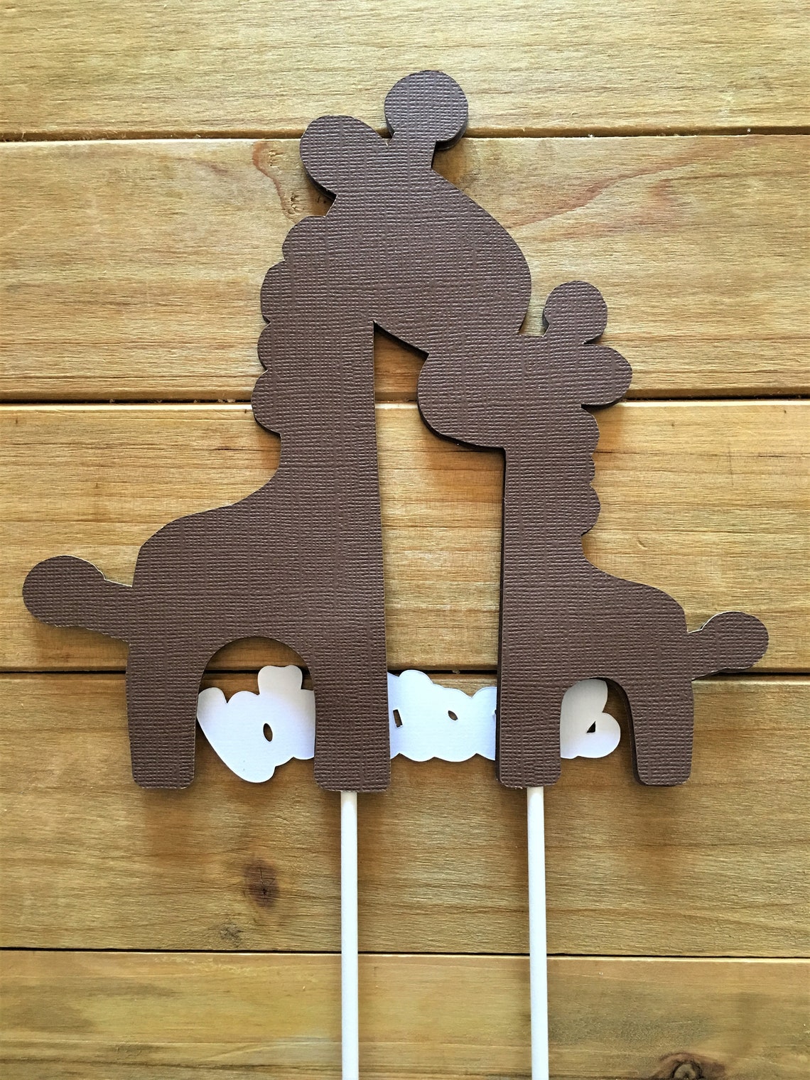 Giraffe Cake Topper Giraffe Decoration Safari Decoration | Etsy