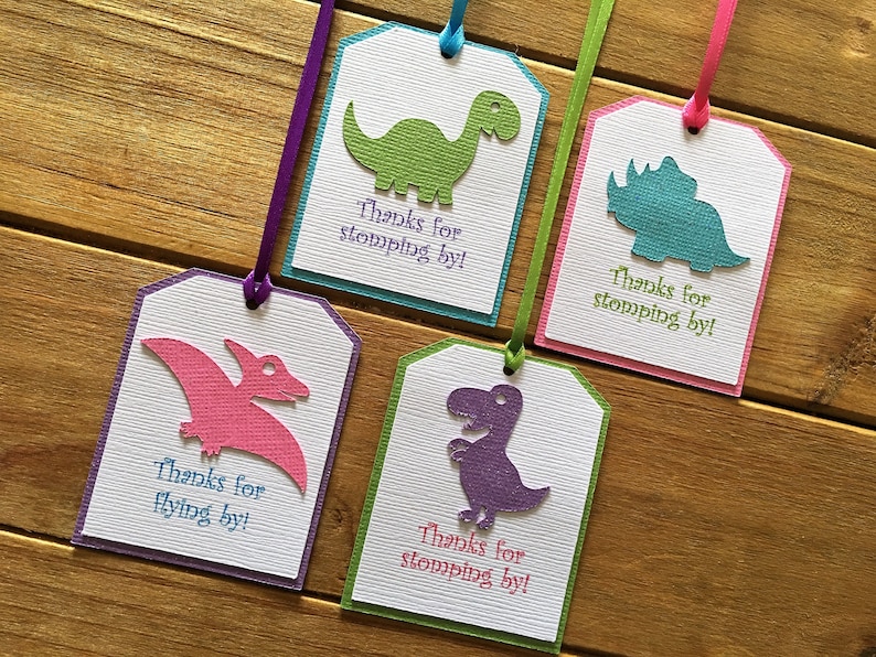 Dinosaur Tags Dinosaur Favor Tags Dinosaur Thank You Tag - Etsy