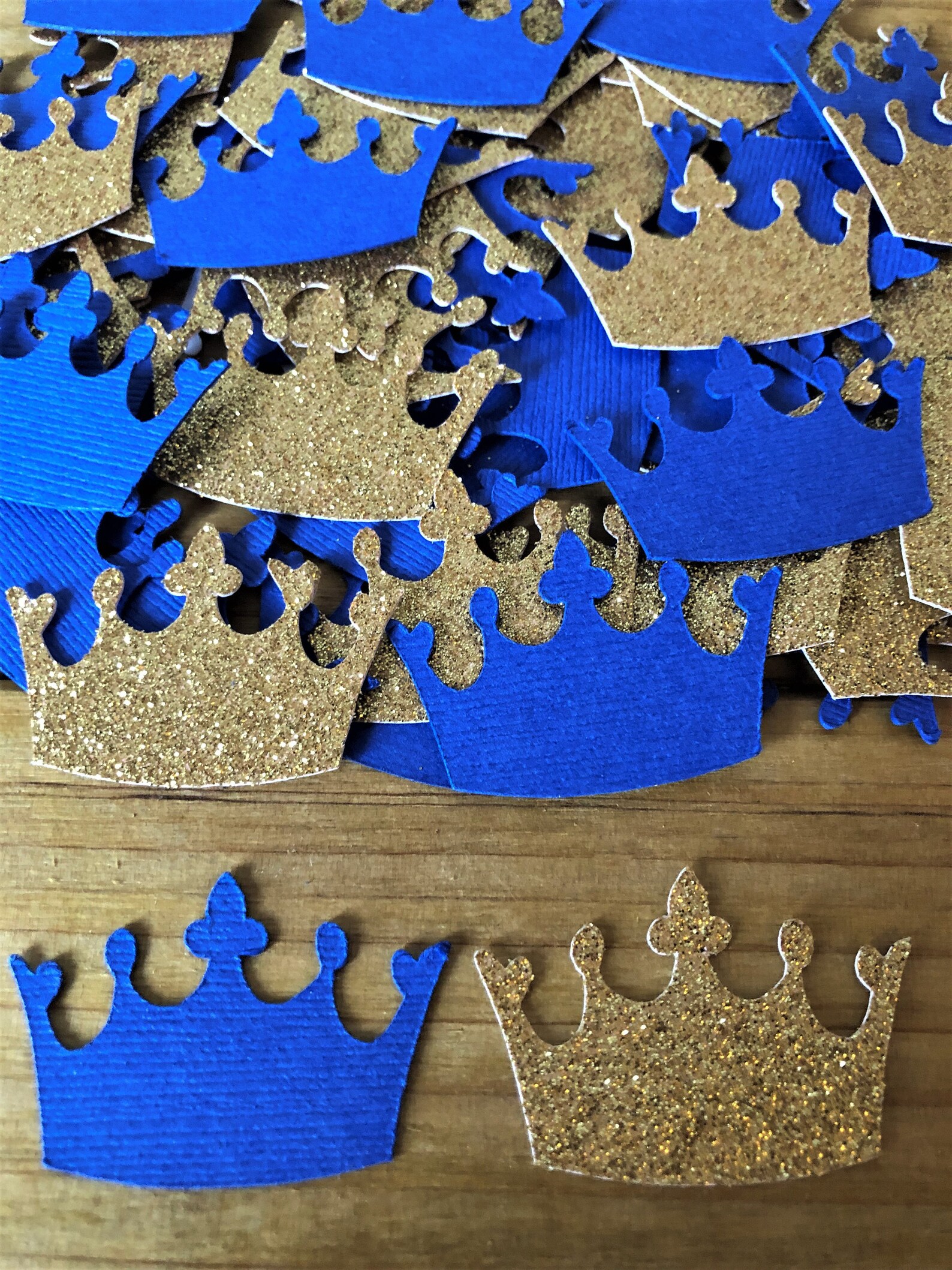 Royal Blue and Gold Crown Confetti Prince Confetti It's - Etsy
