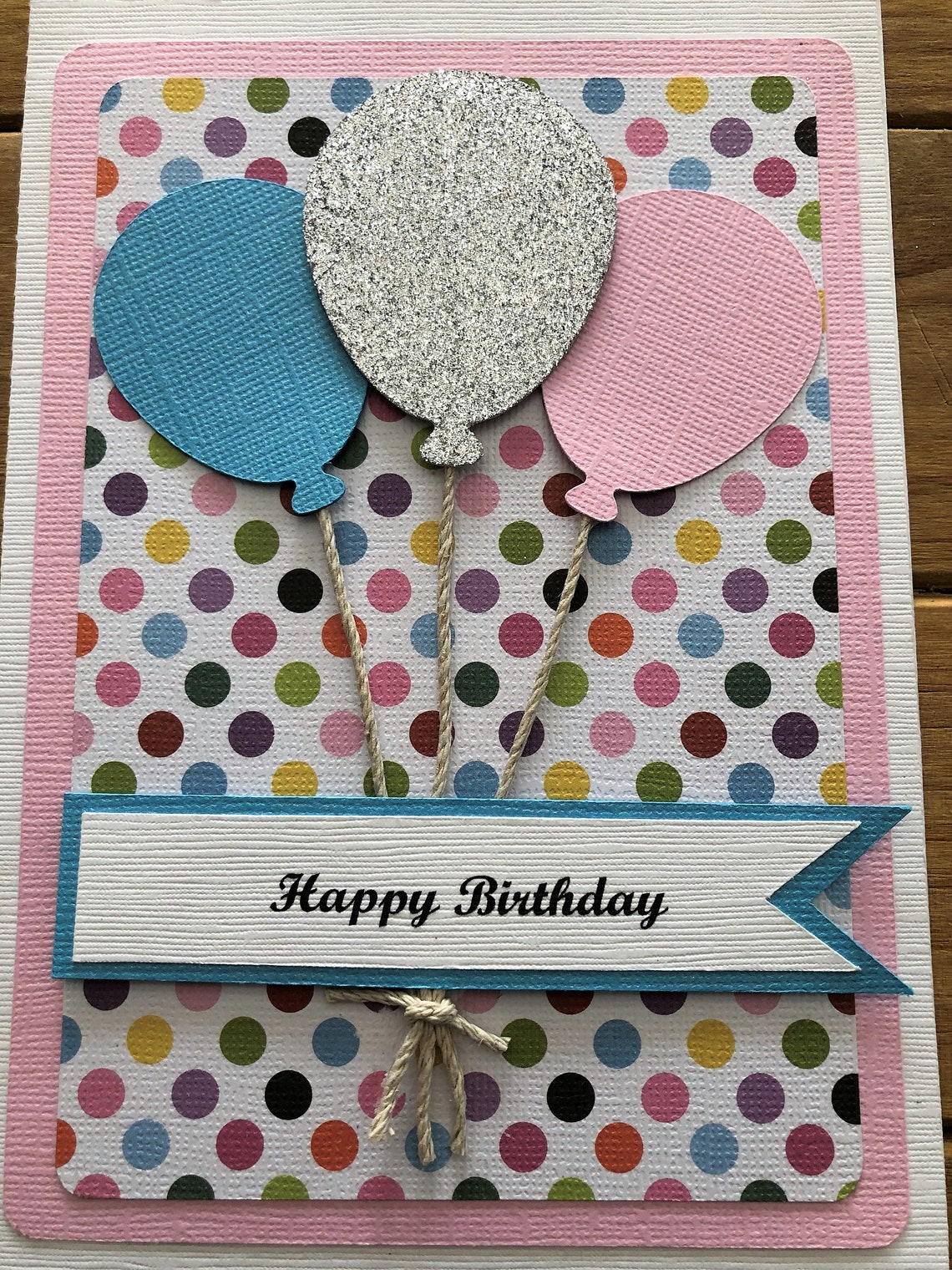 Handmade Balloon Birthday Card Balloon Card Birthday Card | Etsy