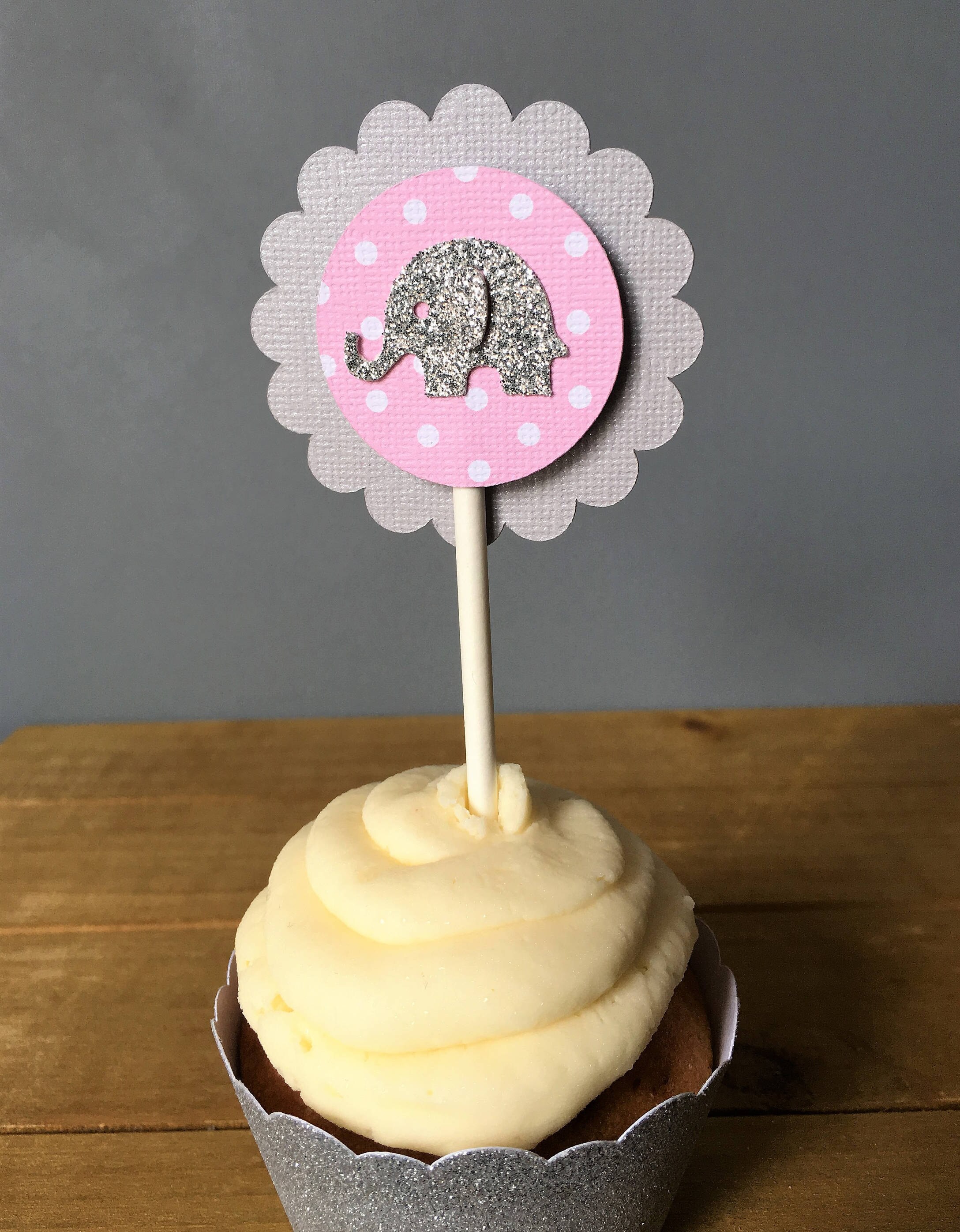 12 Elephant Cupcake Toppers Elephant Cake Topper Elephant - Etsy