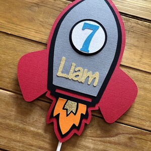 Rocket Cake Topper, Outer Space Cake Topper, Space Birthday, Spaceship ...