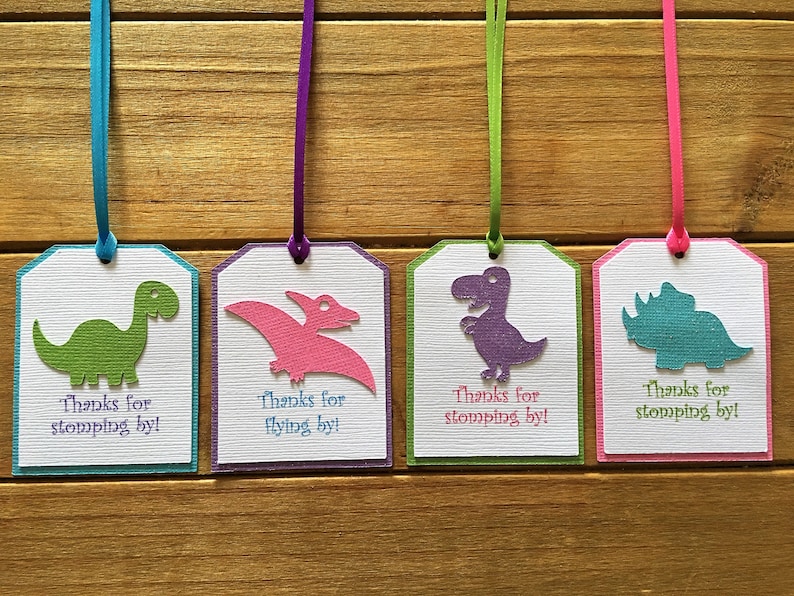Dinosaur Tags Dinosaur Favor Tags Dinosaur Thank You Tag - Etsy
