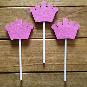 12 Princess Crown Cupcake Toppers, Crown Cake Topper, Princess Birthday ...