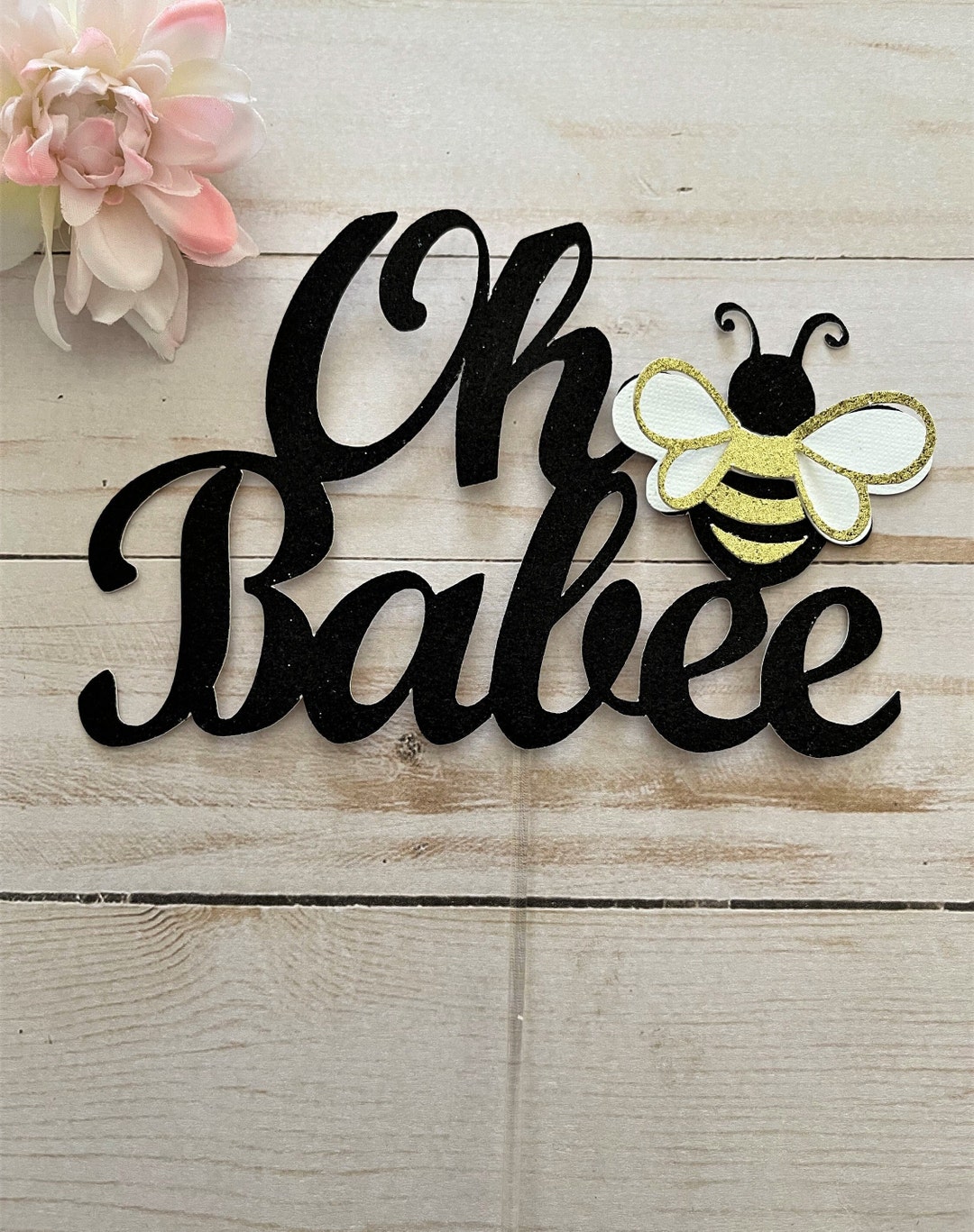 Bee Baby Shower Cake Topper - Oh Babee Bumblebee Theme Decor - Mommy to ...