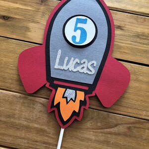 Rocket Cake Topper, Outer Space Cake Topper, Space Birthday, Spaceship ...