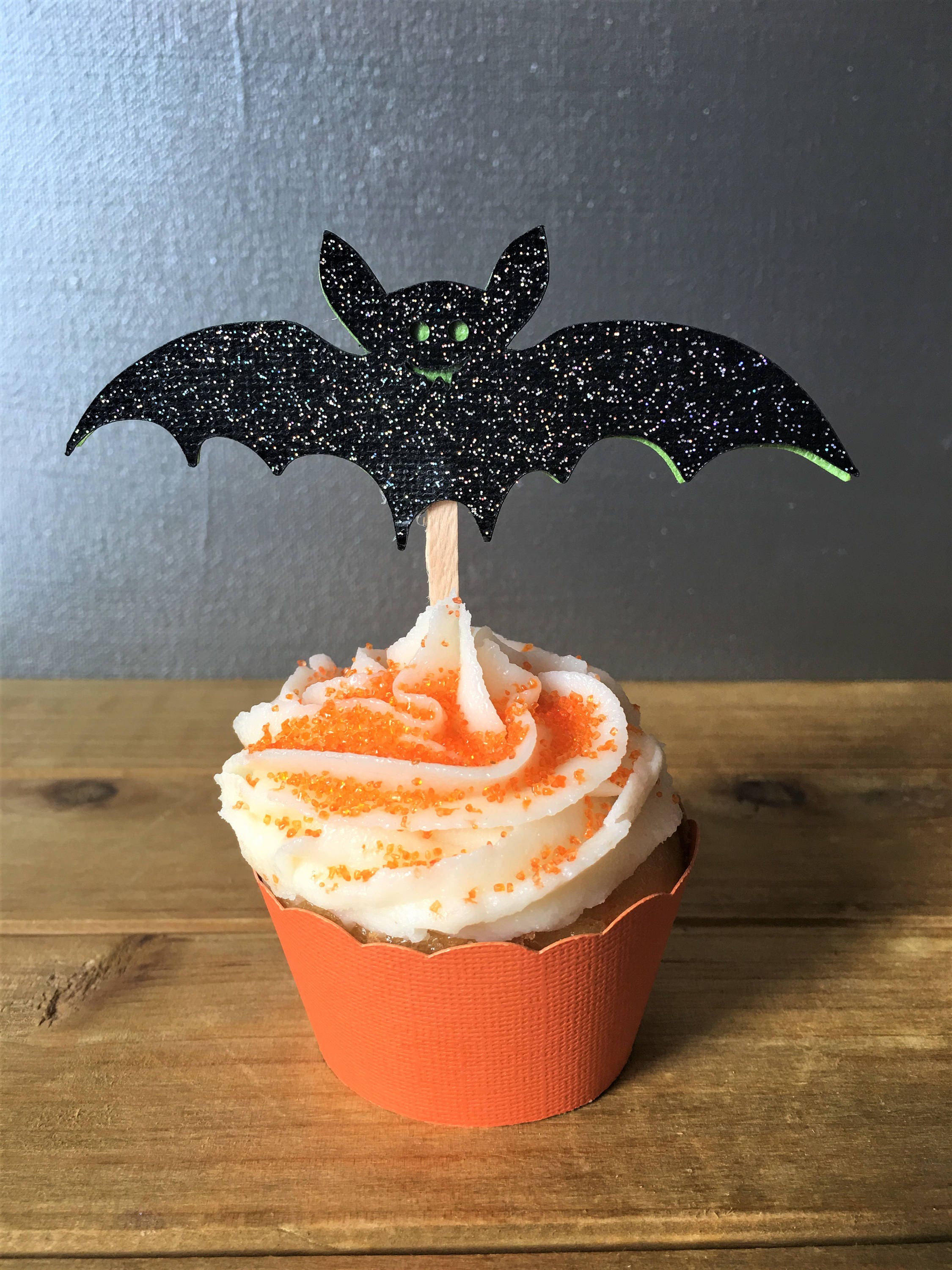 12 Halloween Cupcake Toppers Halloween Food Picks Halloween - Etsy
