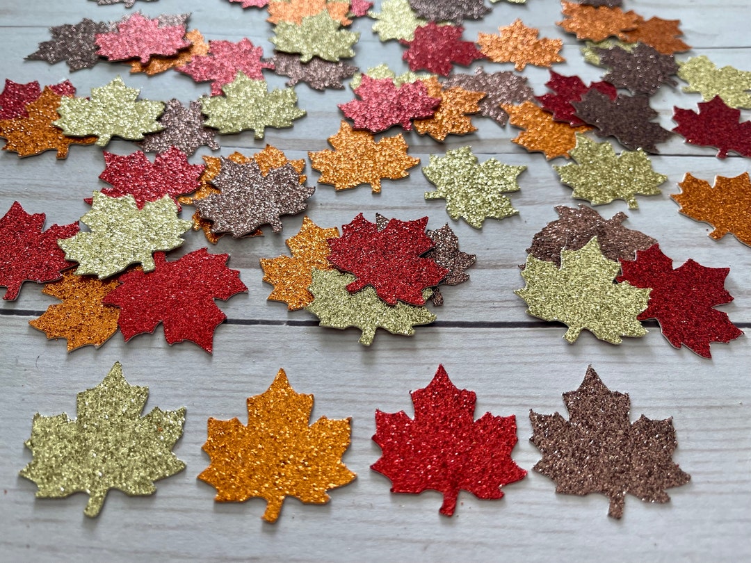 Glitter Autumn Leaf Confetti, Fall Decoration, Fall Wedding Decor, Fall ...