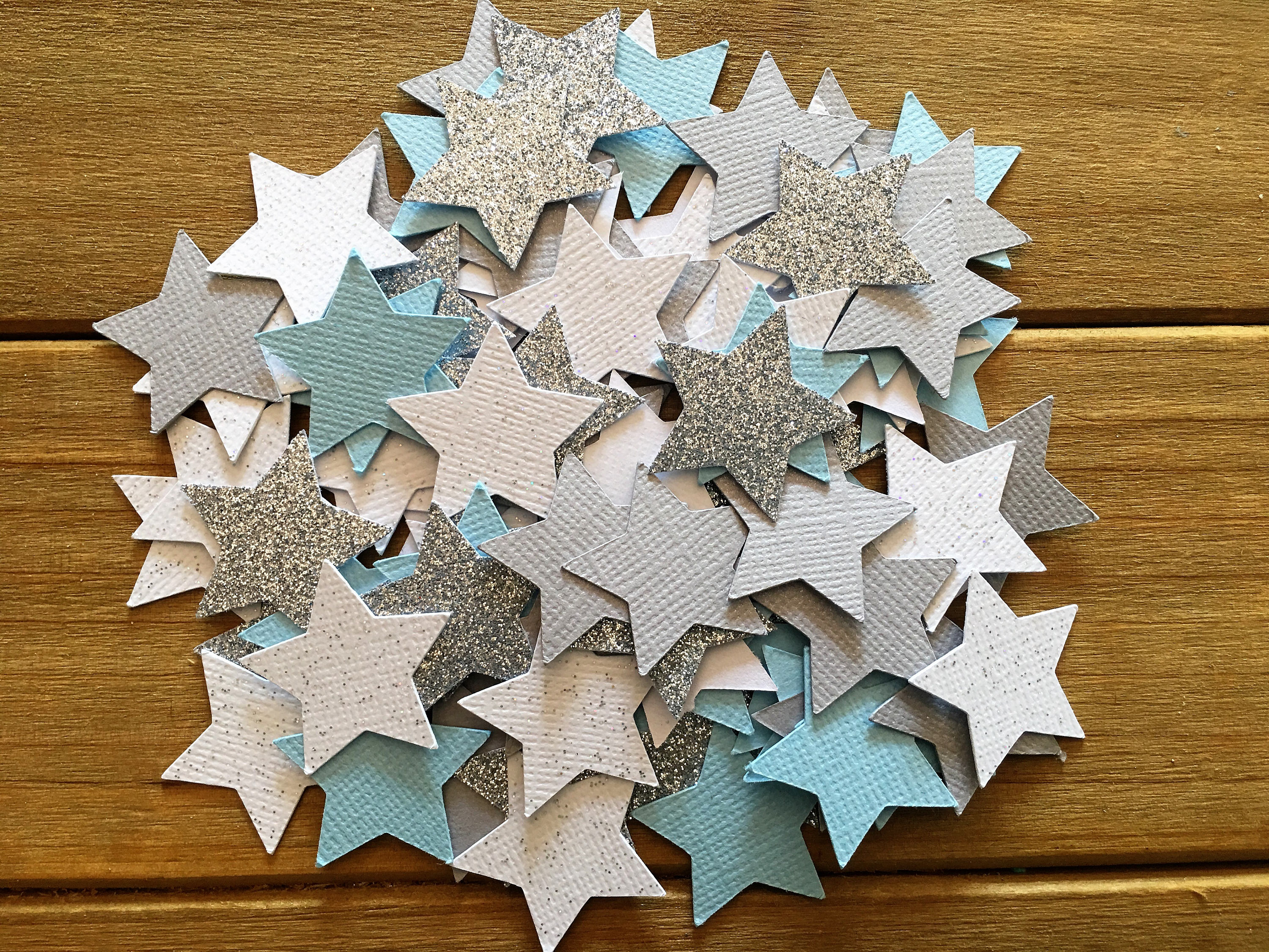 100 Star Confetti Silver Star It's a Boy Star - Etsy