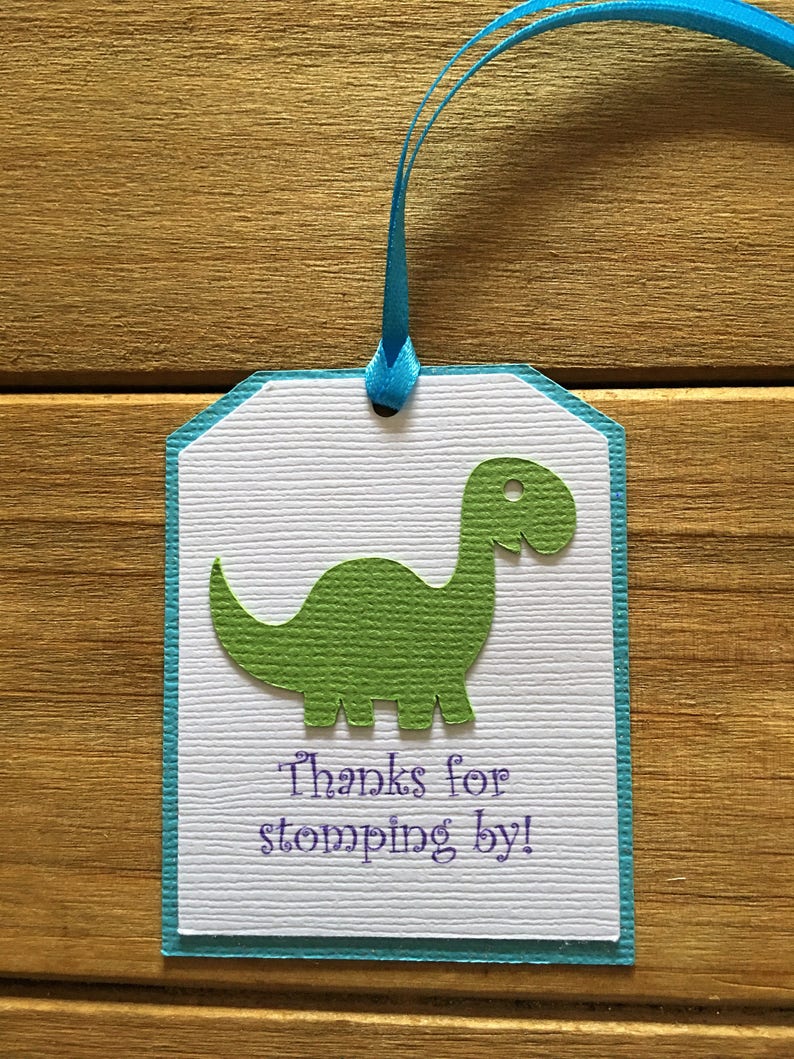 Dinosaur Tags Dinosaur Favor Tags Dinosaur Thank You Tag - Etsy