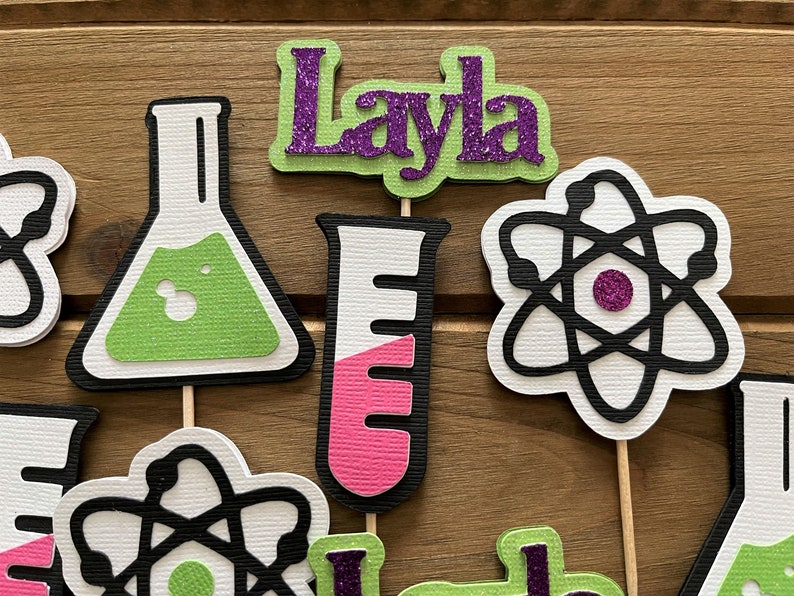 Custom Science Cupcake Toppers Science Party Science - Etsy