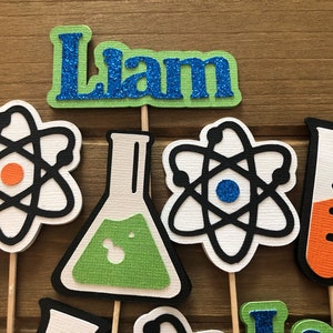 Custom Science Cupcake Toppers, Science Party, Science Birthday, Mad ...
