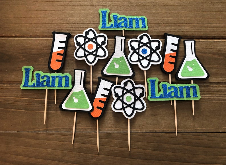 Custom Science Cupcake Toppers Science Party Science - Etsy