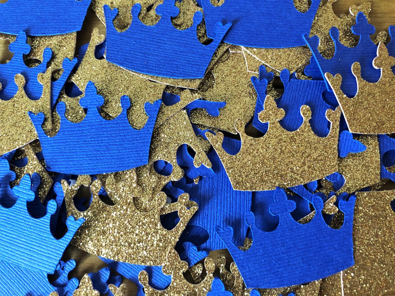 Royal Blue and Gold Crown Confetti Prince Confetti It's | Etsy