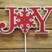 Joy Cake Topper, Holiday Cake Topper, Snowflake Cake Topper, Glitter ...