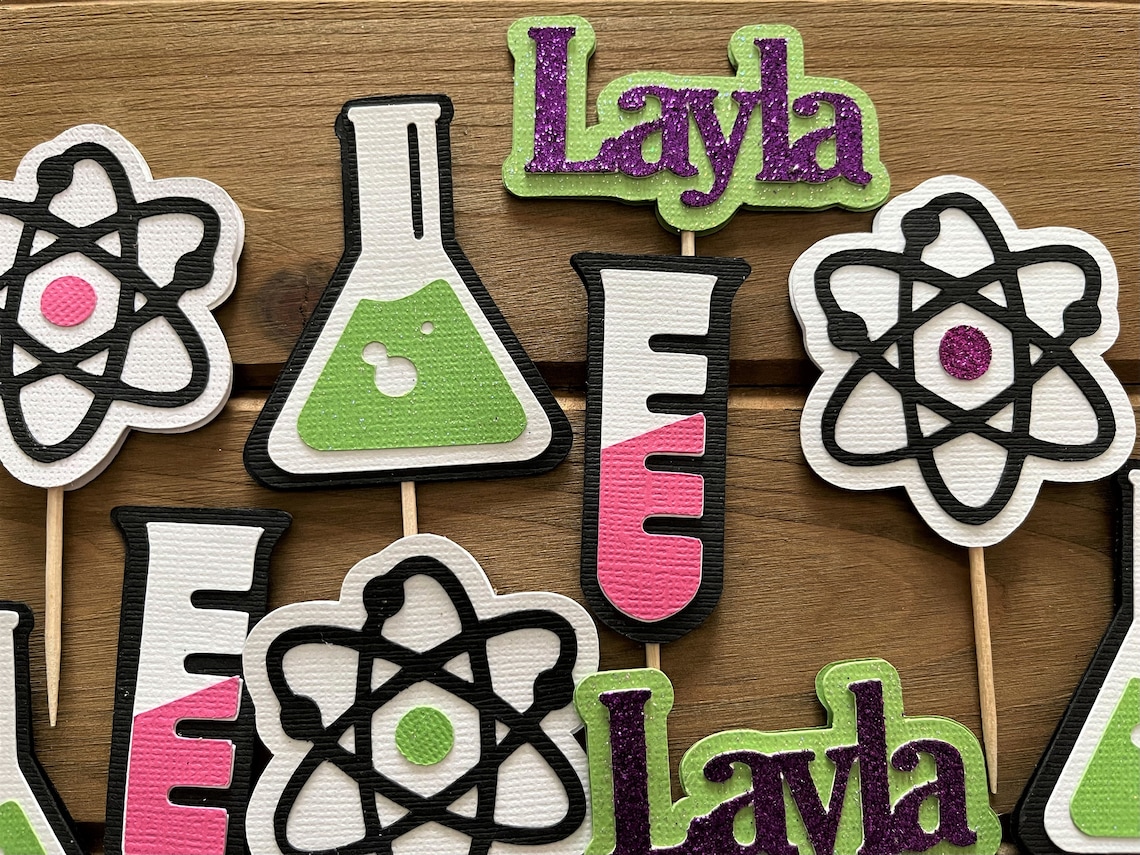 Custom Science Cupcake Toppers Science Party Science - Etsy
