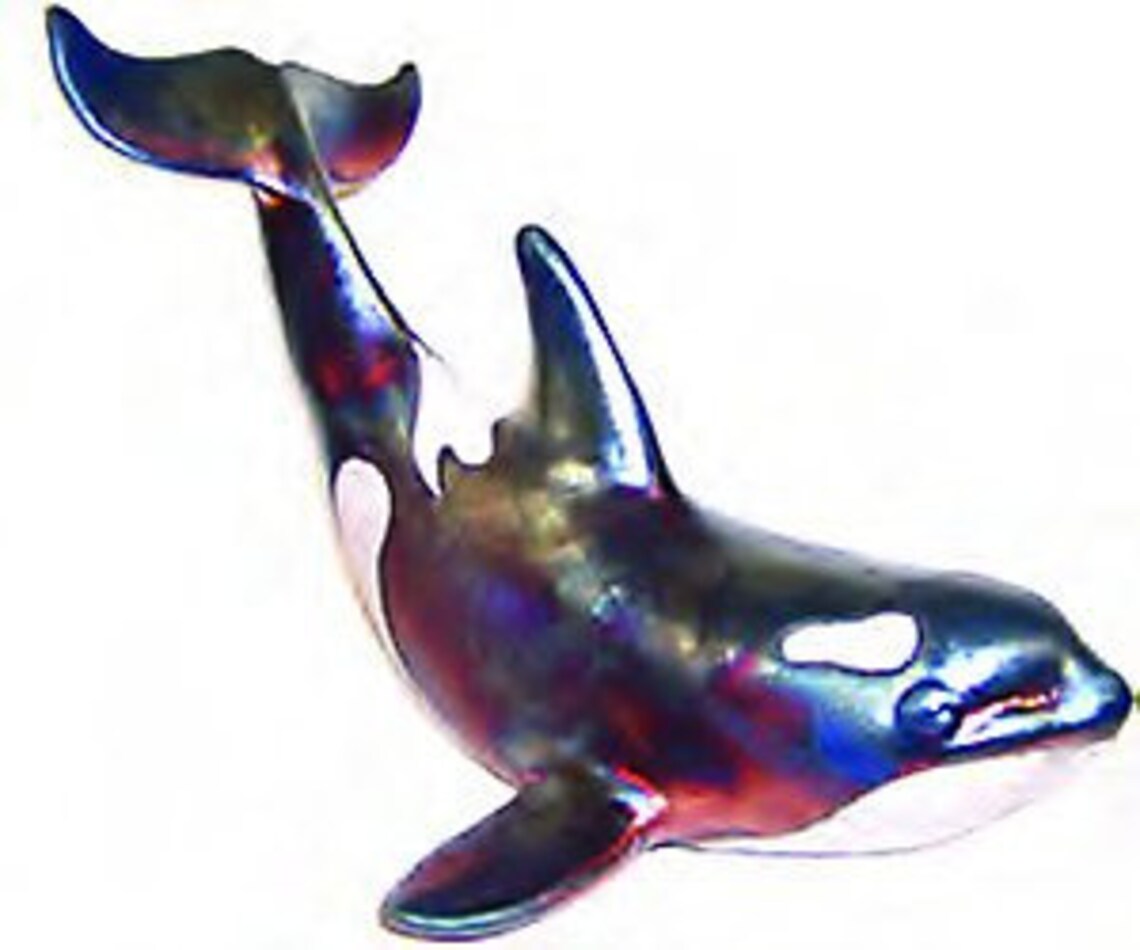 8" Raku Orca Killer Whale Fired Ceramic Statue - Etsy