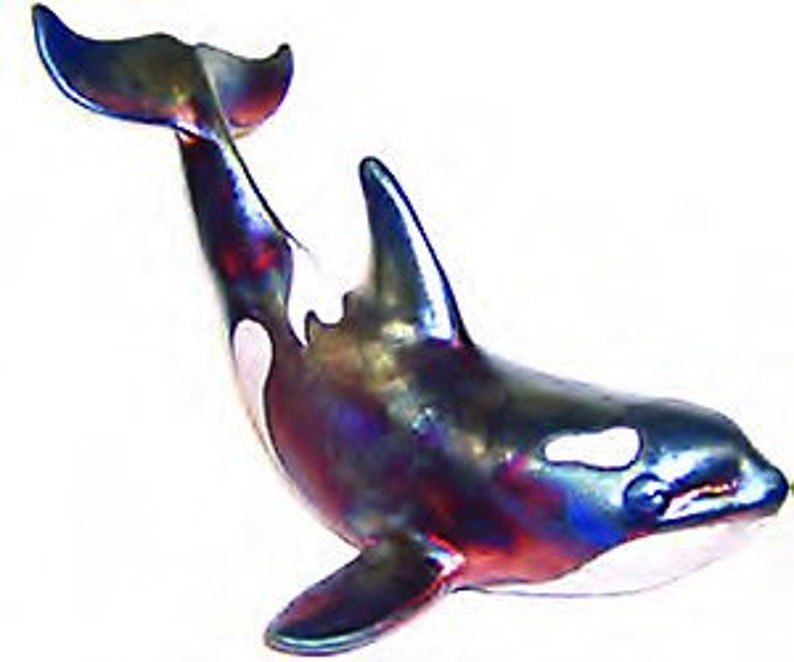 8" Raku Orca Killer Whale Fired Ceramic Statue - Etsy