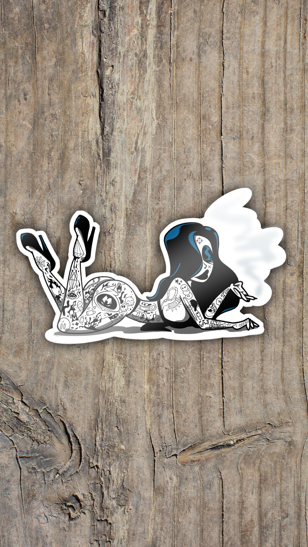 TATTOO GIRL Sticker Design, Tattoo Art, Sticker Decal Gift for Ink ...