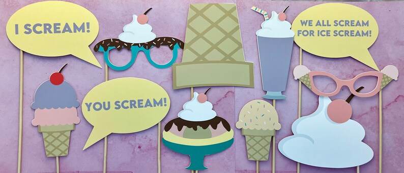 Ice Cream Photo Booth Props - Etsy
