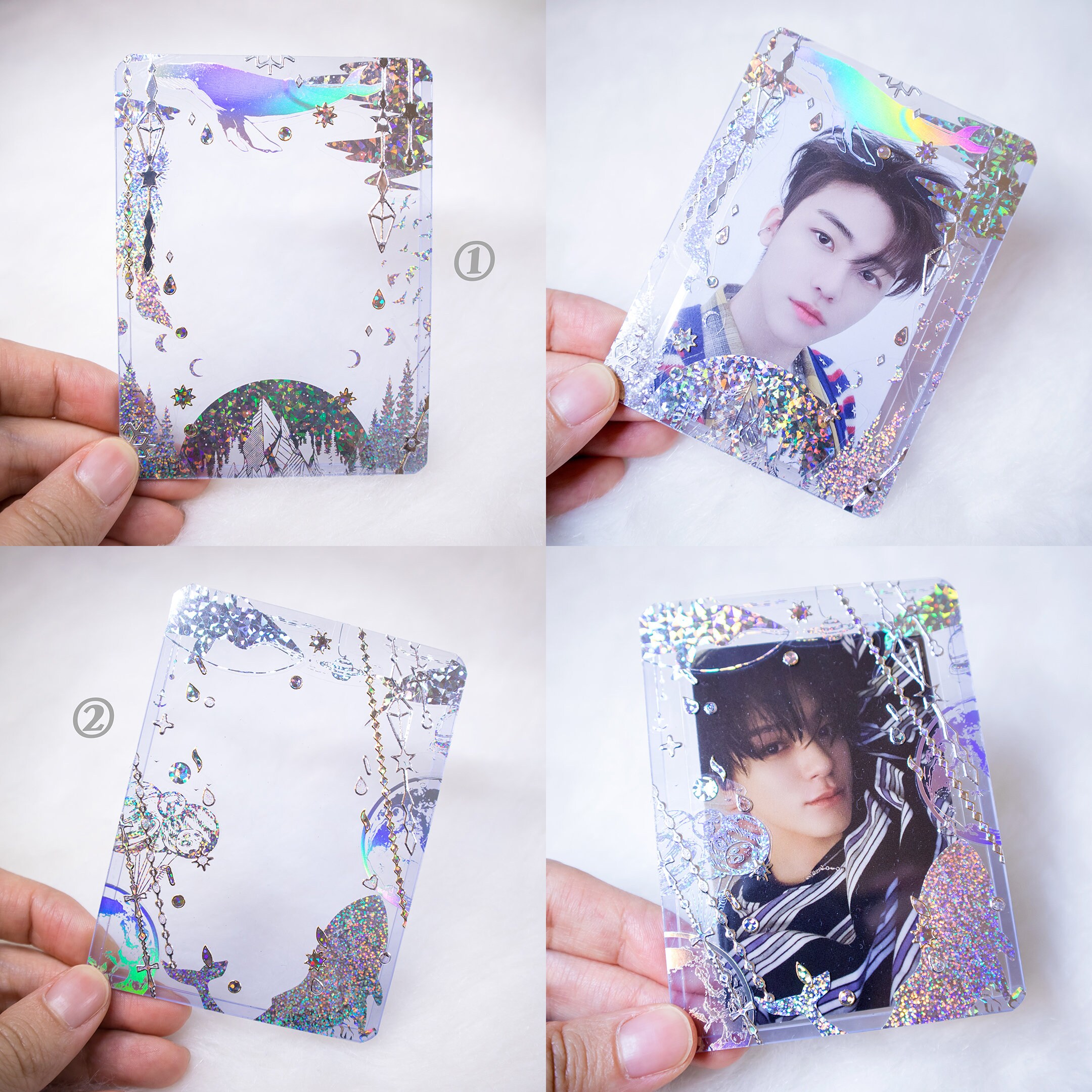 Decorated Toploader Custom toploader kpop Photocard holder | Etsy