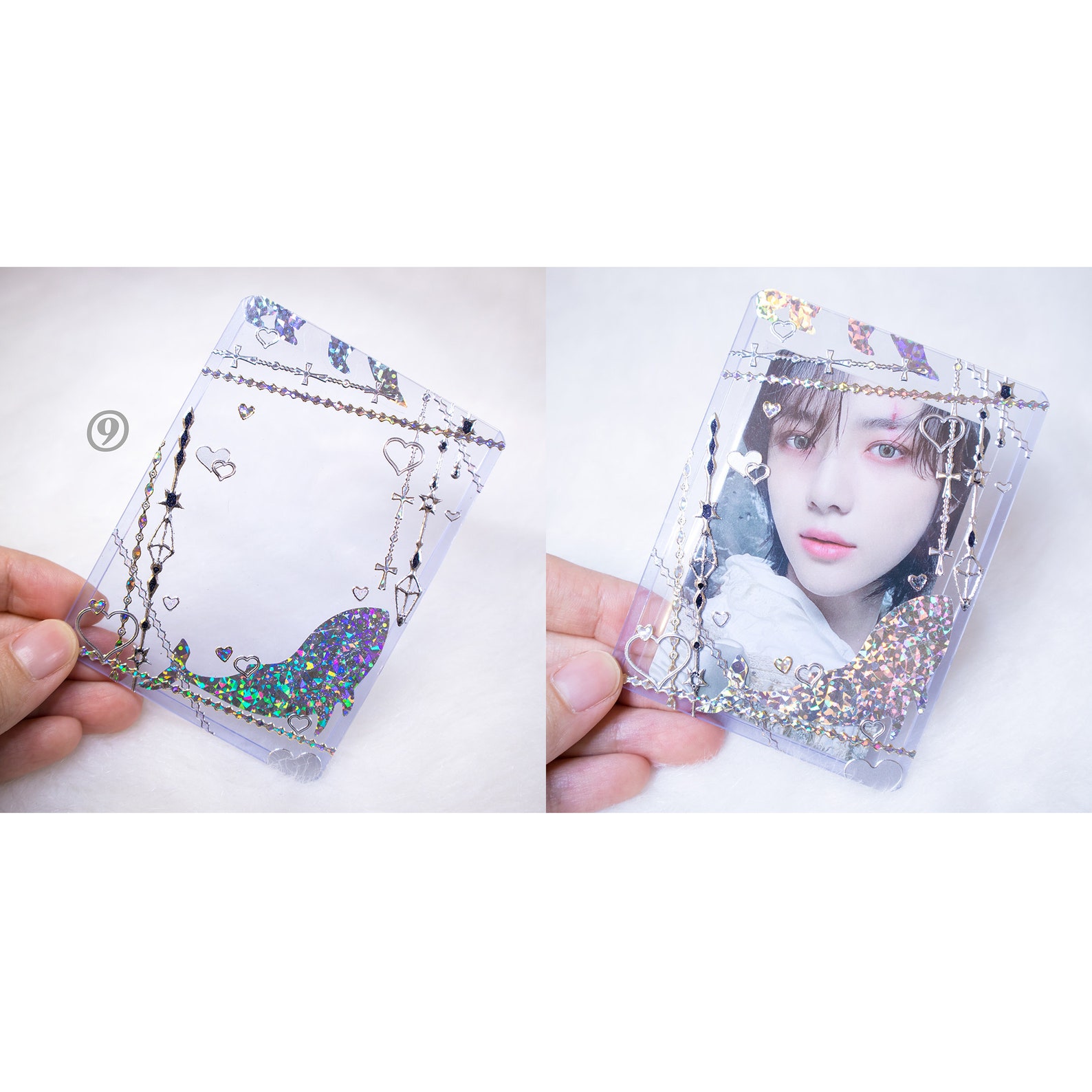 Decorated Toploader Custom toploader kpop Photocard holder | Etsy