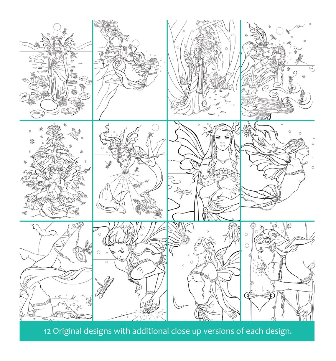 Sienna Fairy Coloring Book Fairy Coloring Book For Adults | Etsy