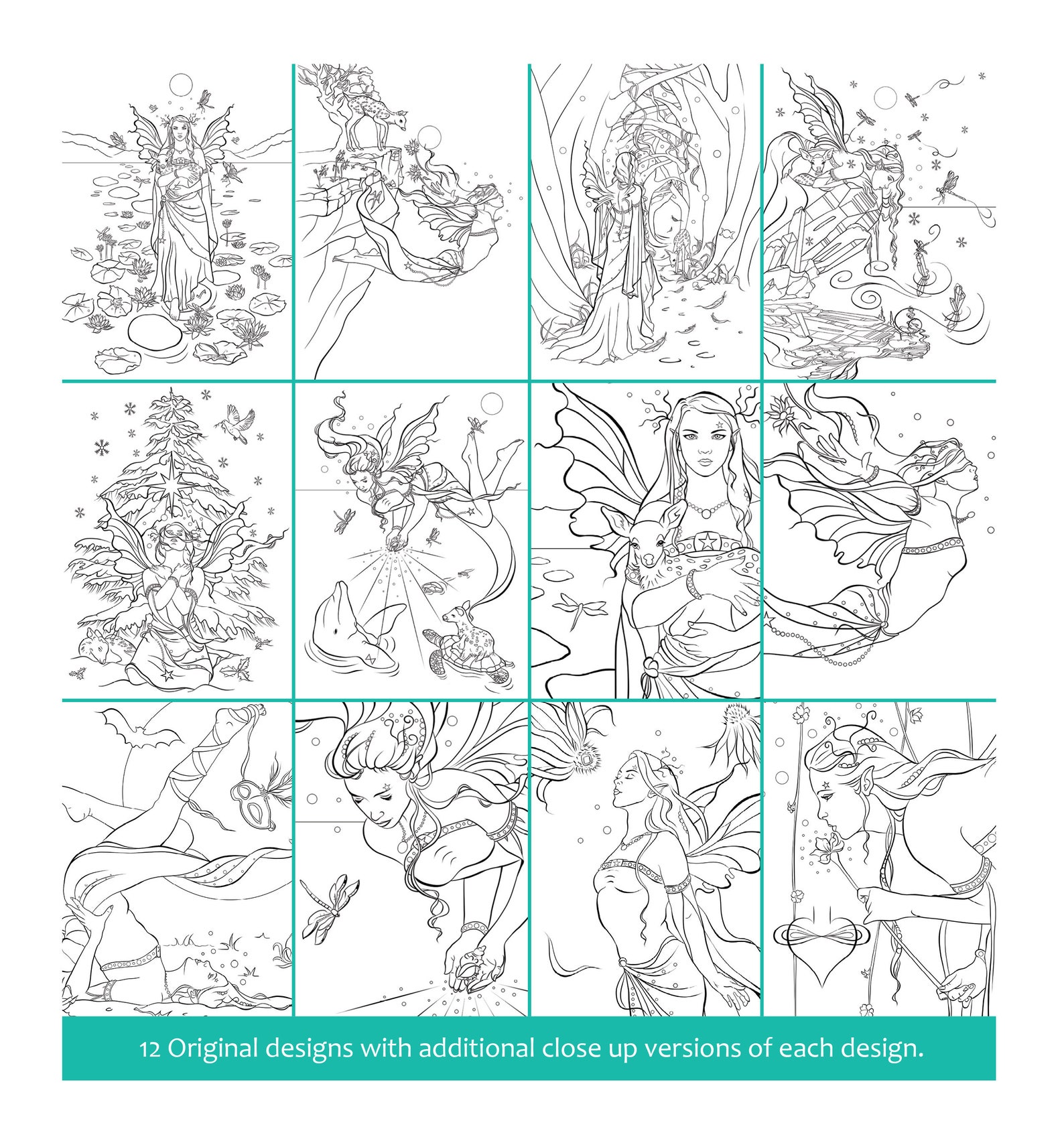 Sienna Fairy Coloring Book Fairy Coloring Book for Adults - Etsy Australia