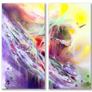 VISIONARY PAINTING "renewal by Firelight" | Spirit Art | Dreamscape ...