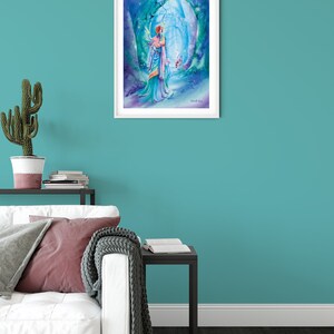 ORIGINAL WATERCOLOUR PAINTING 'sienna and the Deer Seek the Forest ...