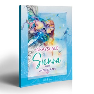 Sienna Fairy Grayscale Coloring Book Fairy Coloring Pages for Adults ...