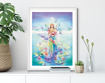 ORIGINAL WATERCOLOUR PAINTING 'sienna and the Deer Seek the Forest ...