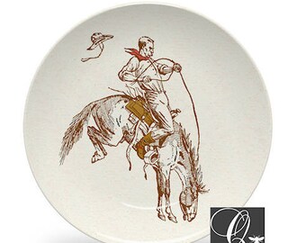 Cowboy Dinner Plate - Etsy