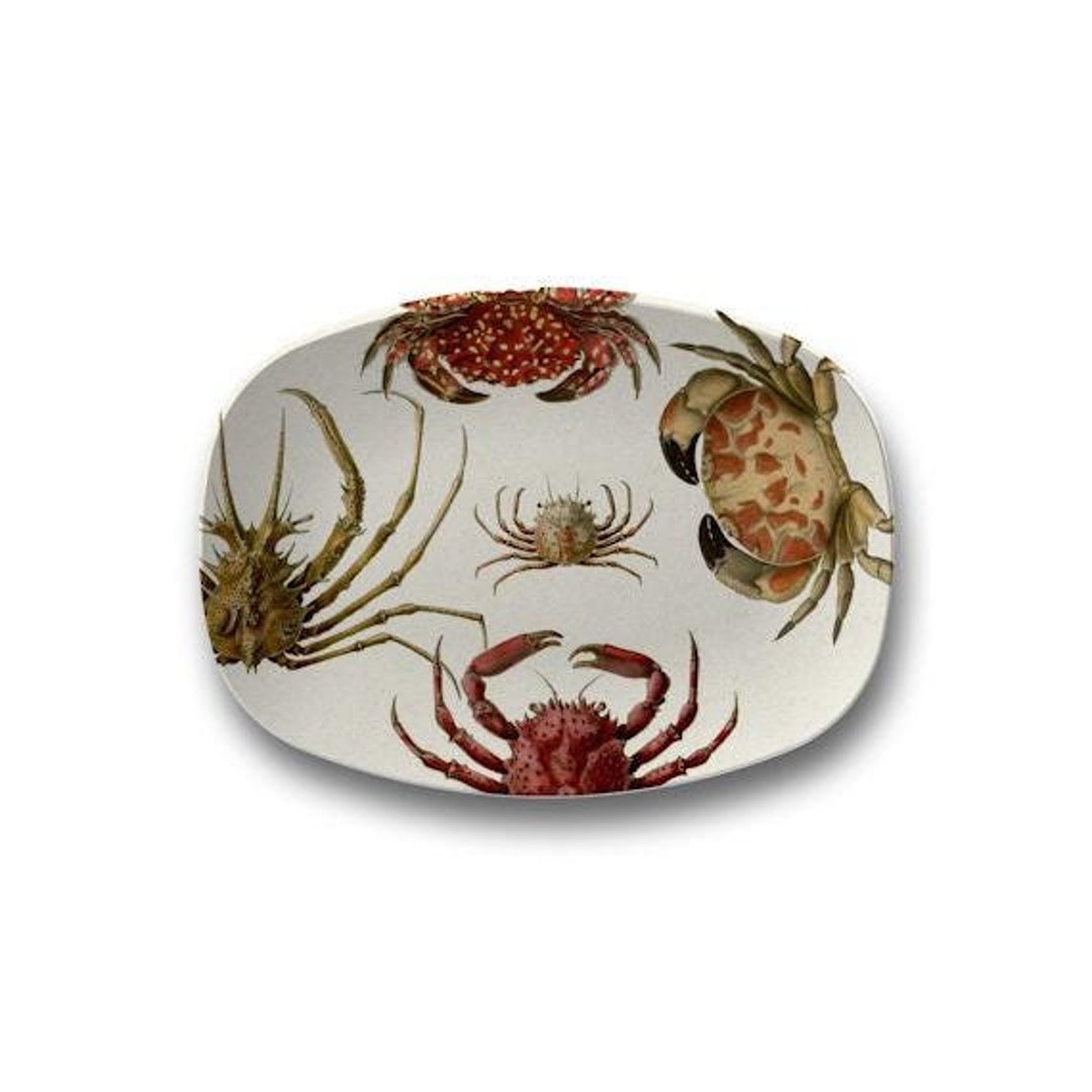 Crab Serving Platter, Coastal Dinnerware, Outdoor Entertaining ...