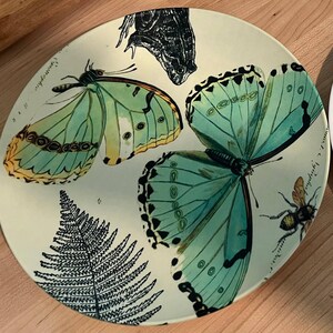 Dragonfly Fern Dinner Plate: Durable Cabin Tableware, Woodland Dishware ...
